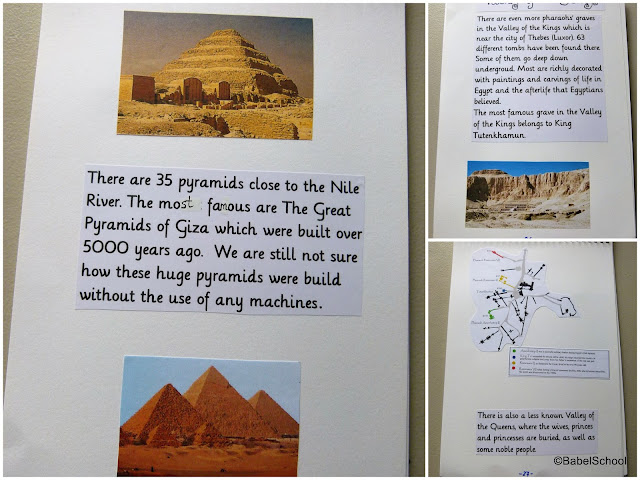Ancient Egypt - interactive notebook by a 7-year-old (3/3)