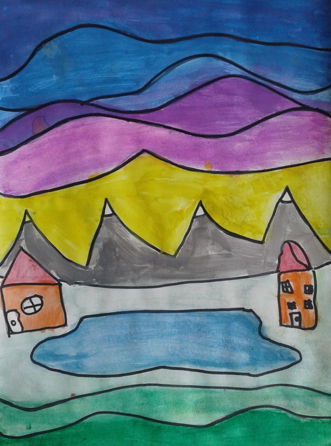 a faithful attempt: Ted Harrison Style Paintings