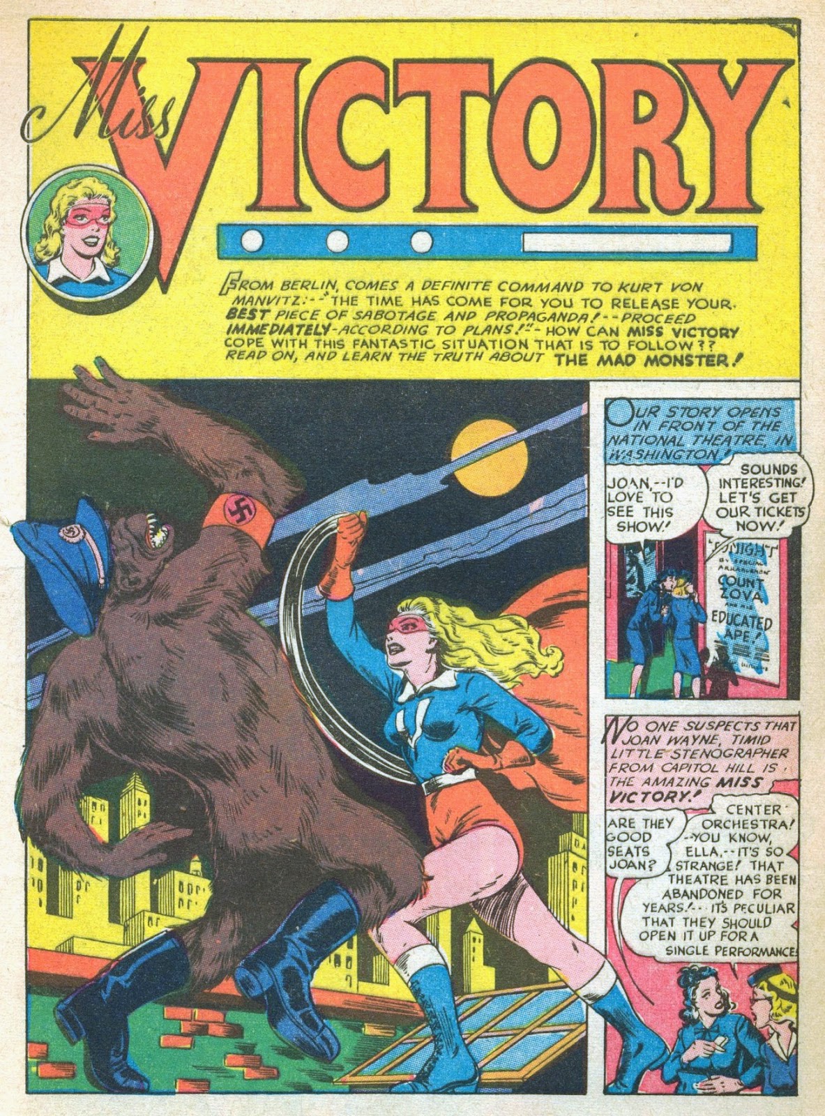 Saved From The Paper Drive: Miss Victory in "The Mad Monster"