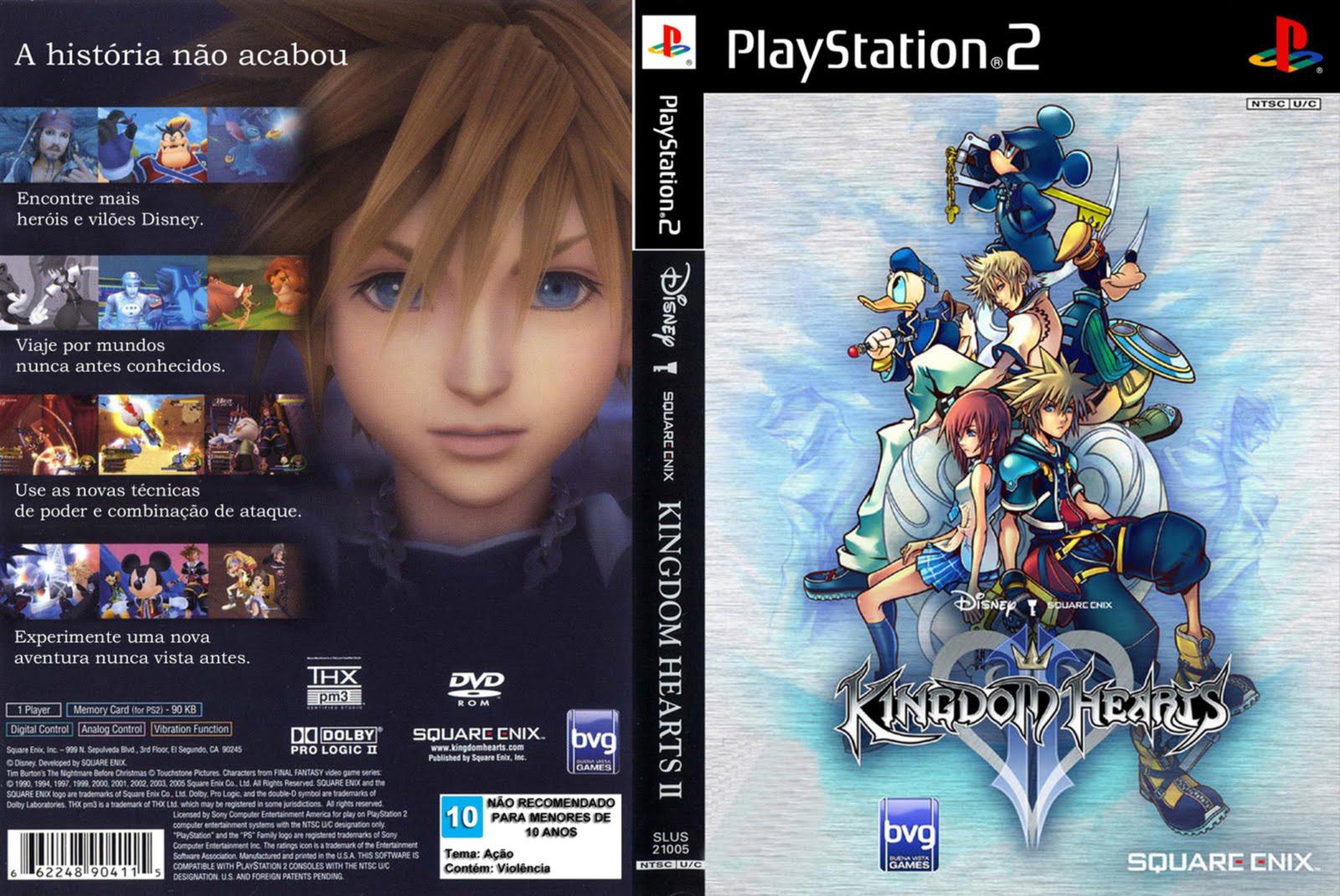 CAPA COVER CARATULA PS2 KINGDOM HEARTS 2 - Capa Scan