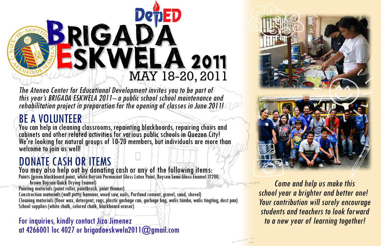 Special educator in Manila: Brigada Eskwela 2011: a public school ...