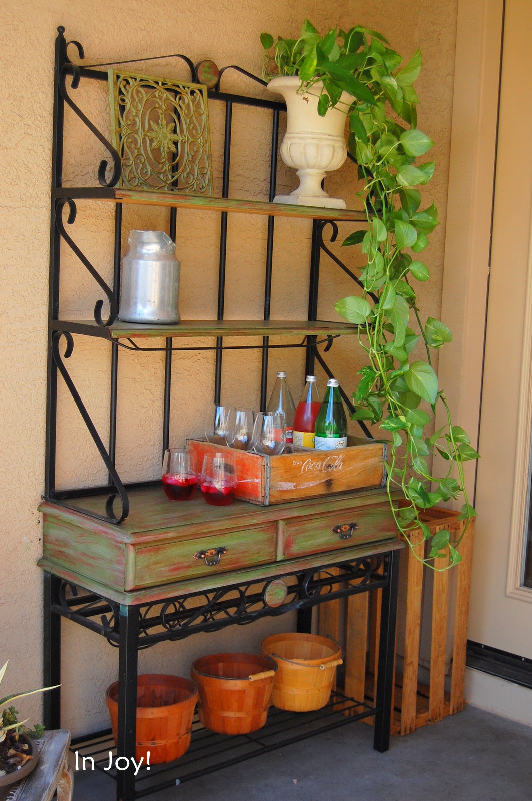 In Joy! Antique. Vintage. Furniture. Decor: Parisian Façade Baker's Rack