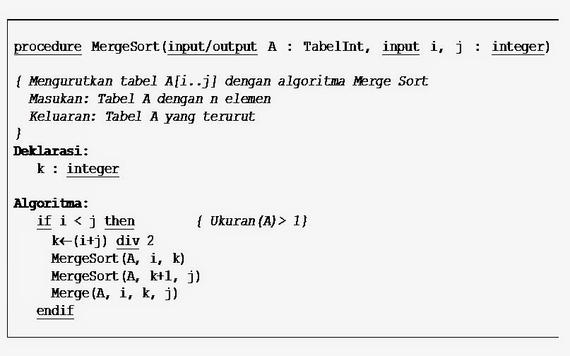 Algoritma Merge Sort Divide and Conquer Algoritma Merge Sort Divide and Conquer
