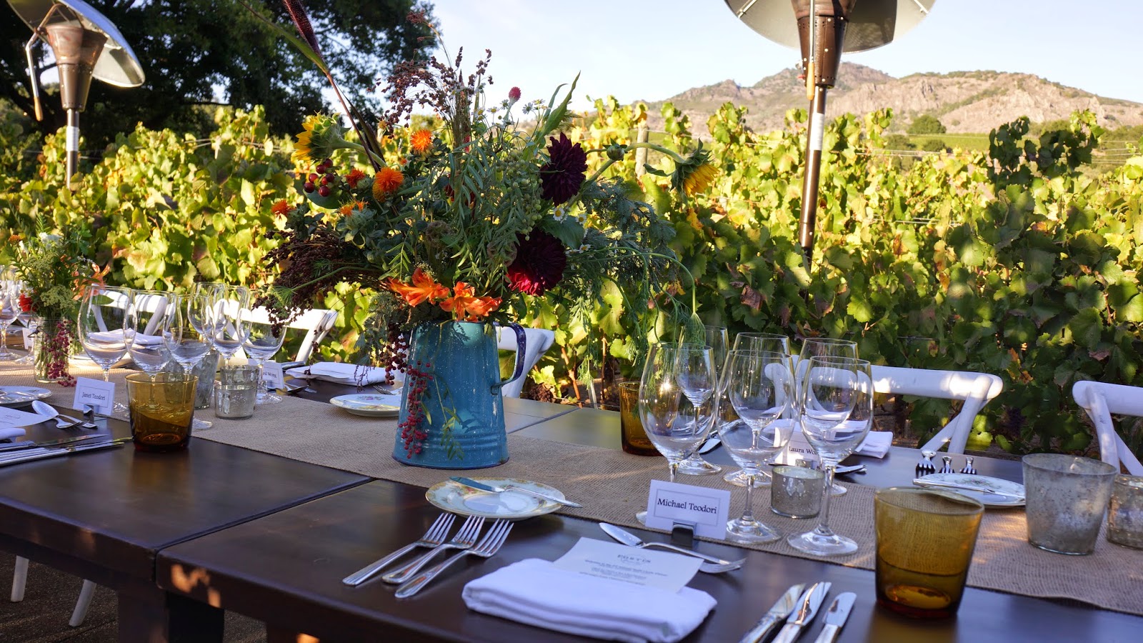 In Full Bloom by MJL: Farm Table Dinner Among the Vines | Pine Ridge ...