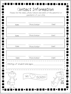 Hippity Hop To It: Back to School Parent Packet