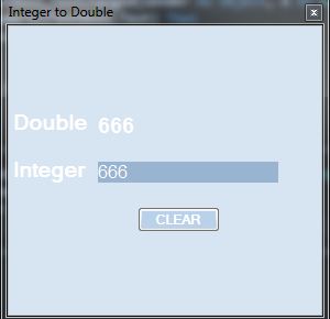 Convert integer value into double in VB.NET.