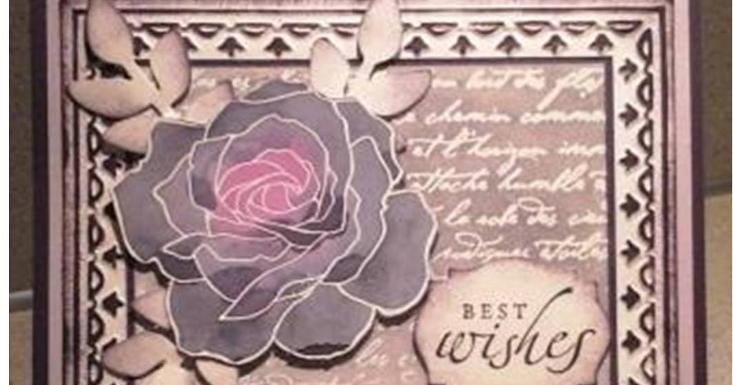 Linda's Creations Cards & Crafts: Purple Rose Best Wishes Card