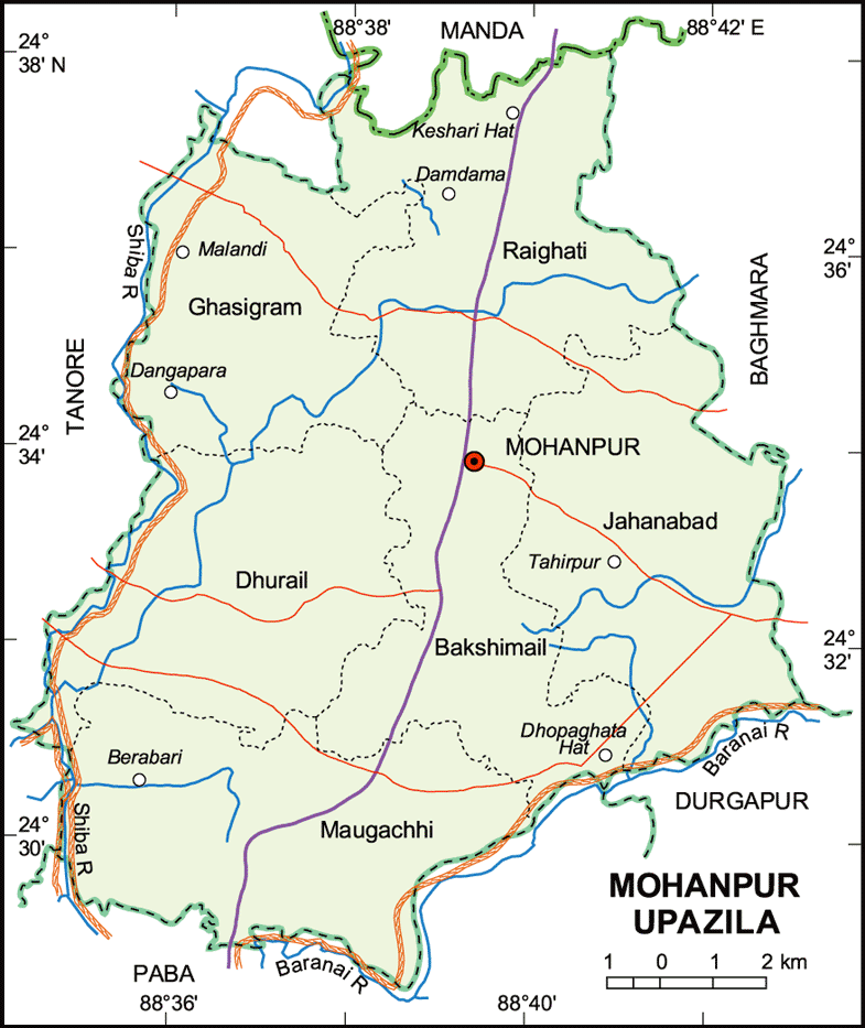 Mouza & Land Use Maps of Mohanpur Upazila, Rajshahi, Bangladesh ...