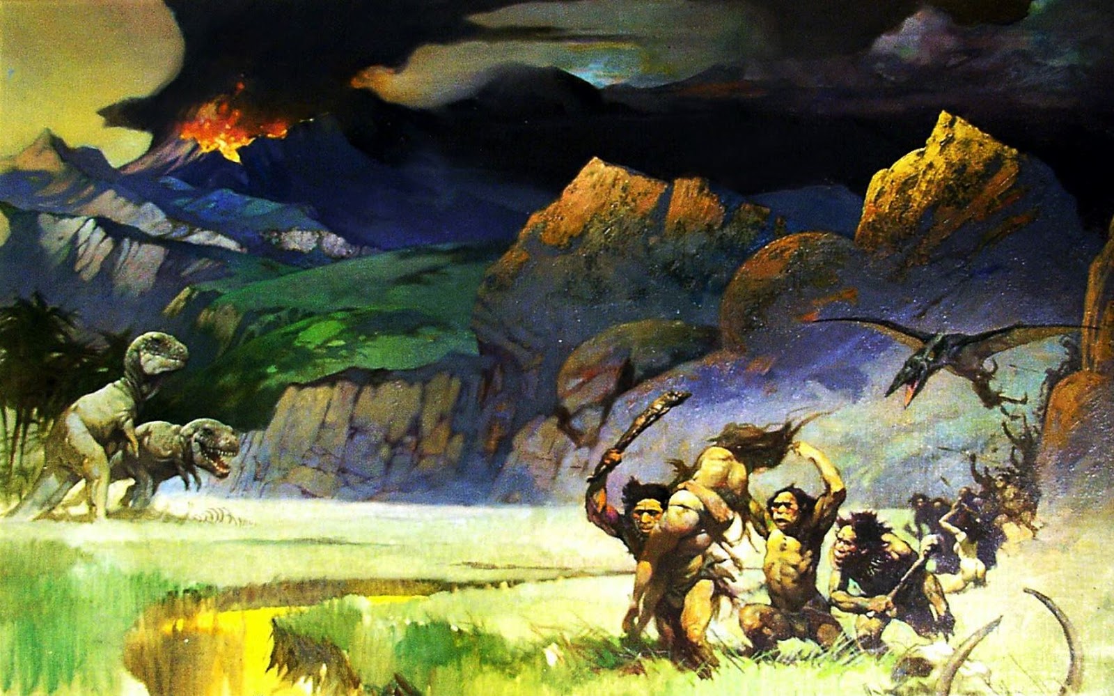 Cap'n's Comics: Some Neanderthals by Frank Frazetta