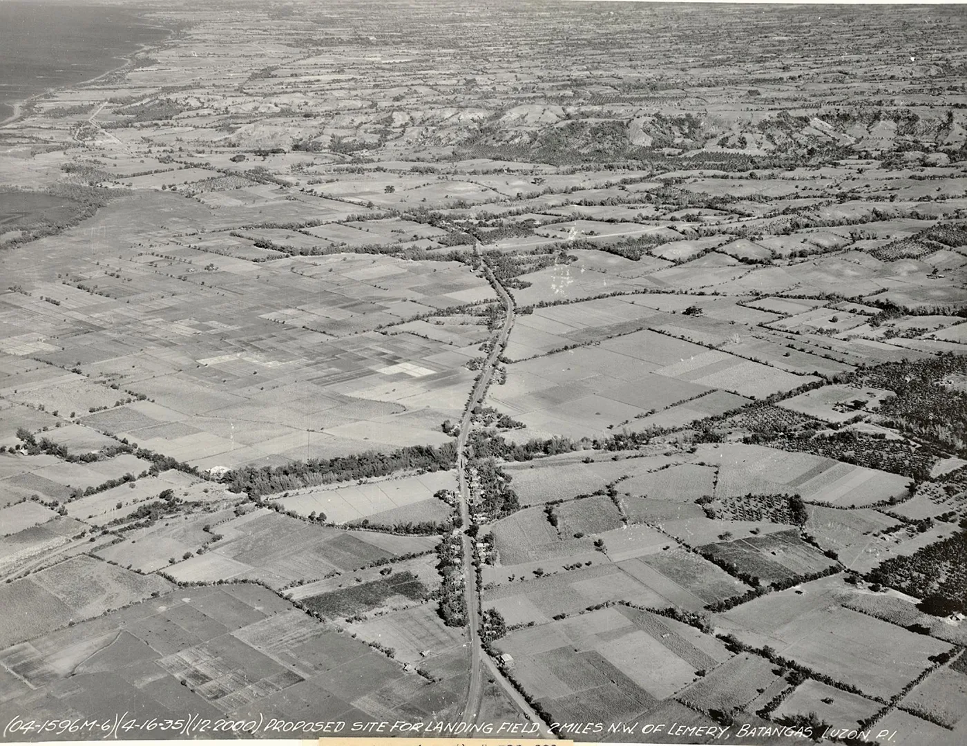 Aerial Photograph of Lemery 1935 - Batangas History, Culture and Folklore
