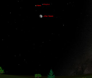YKNOW: MARS FORMS TRIANGLE WITH MOON AND STAR TONIGHT