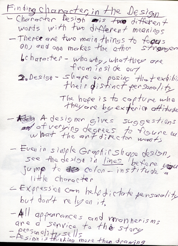 23 Hoof Prints: Character Design Notes