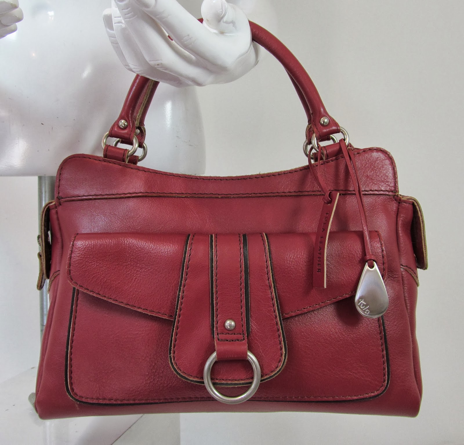 TULA BY RADLEY & CO BURGUNDY THICK SOFT QUALITY LEATHER HANDBAG PURSE ...