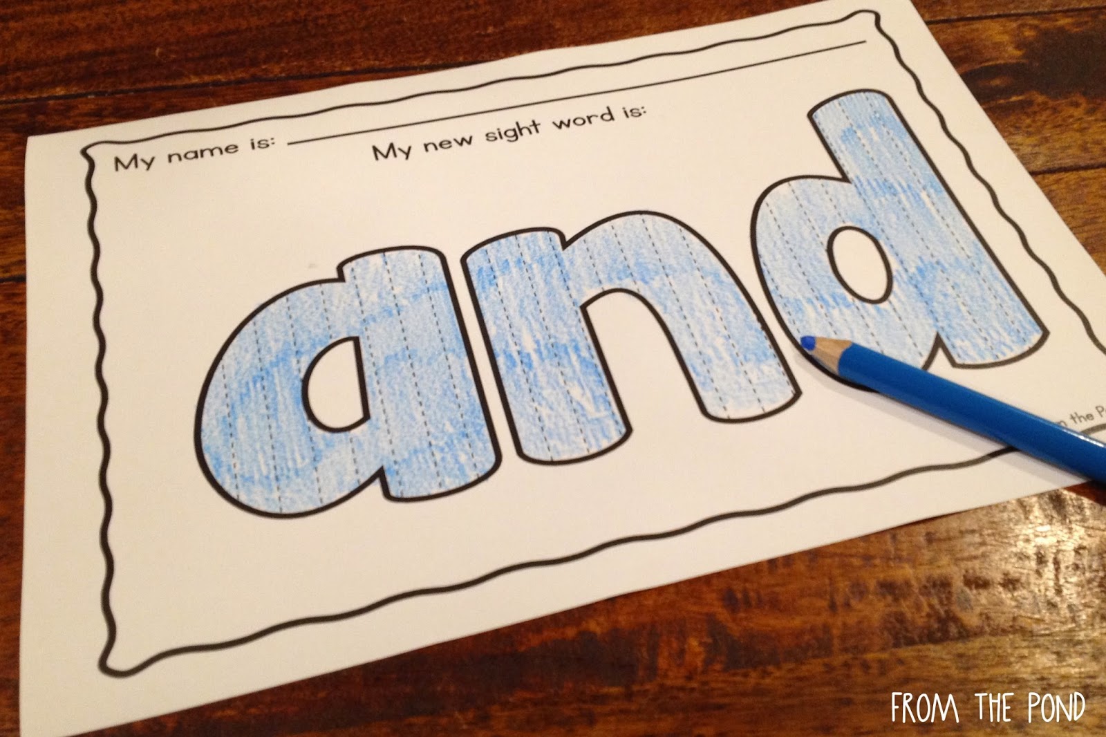Sight Words Flip and Write | From the Pond