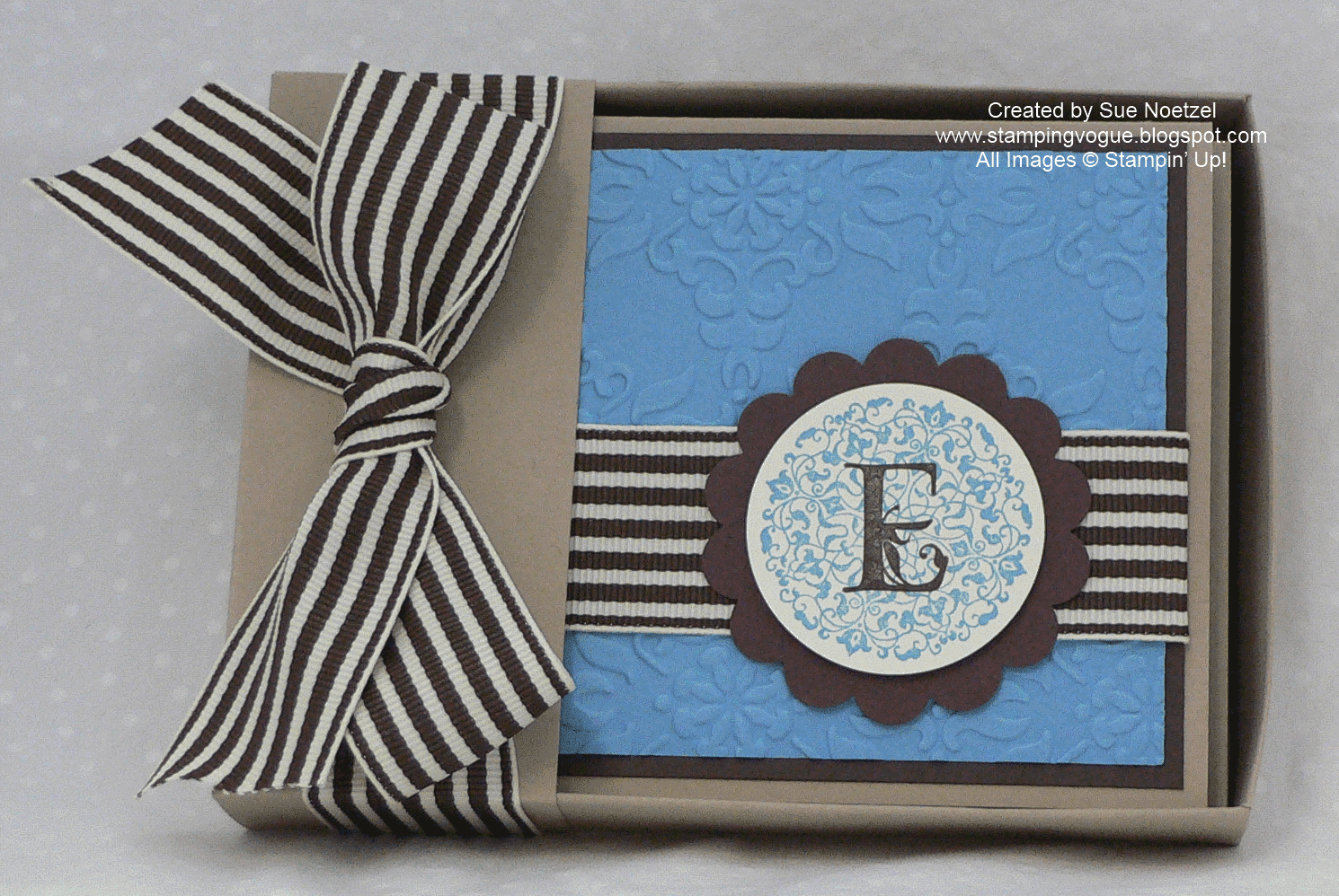 Stamping Vogue: Monogrammed Cards and Gift Box
