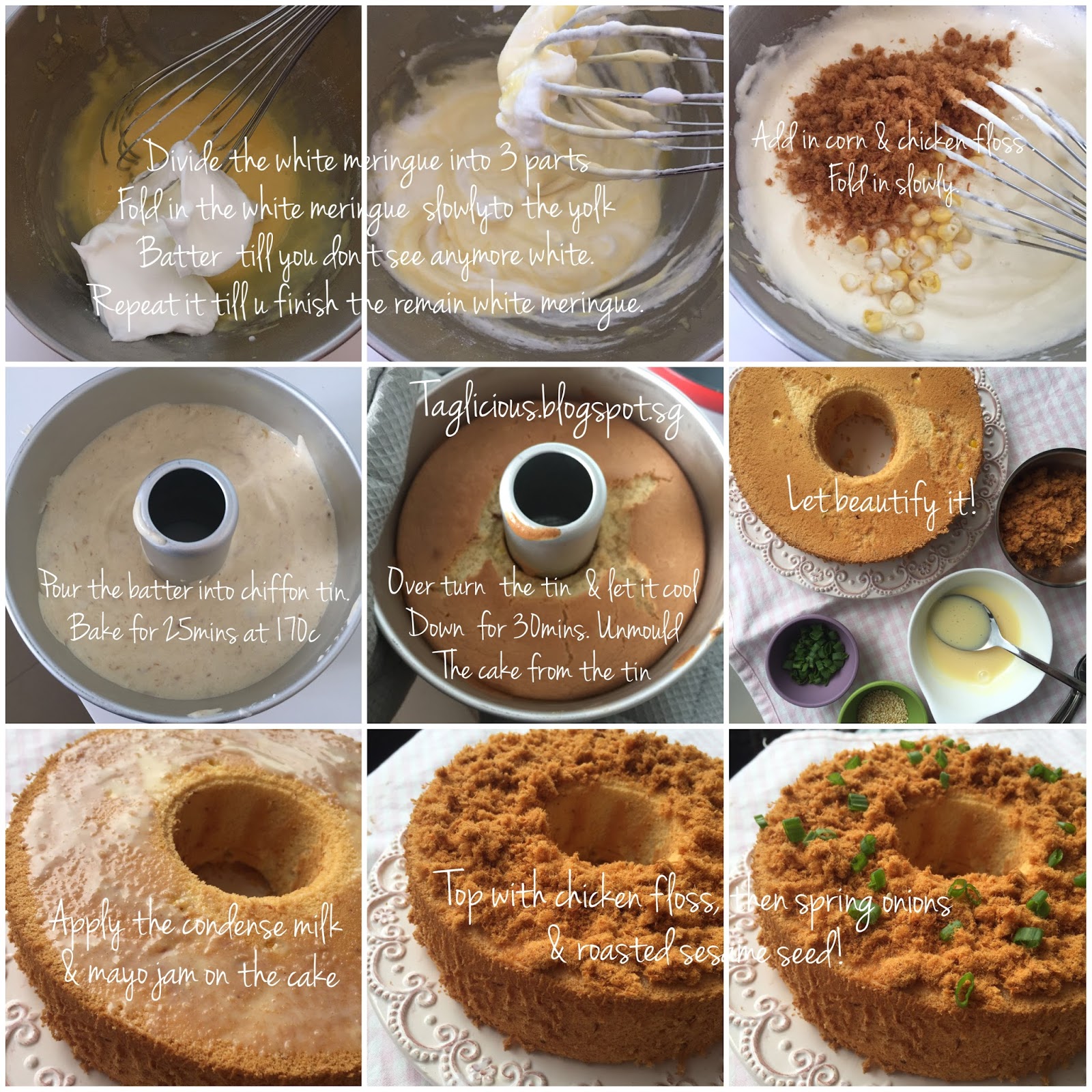 TAGlicious: Savory Corn & Chicken floss chiffon cake