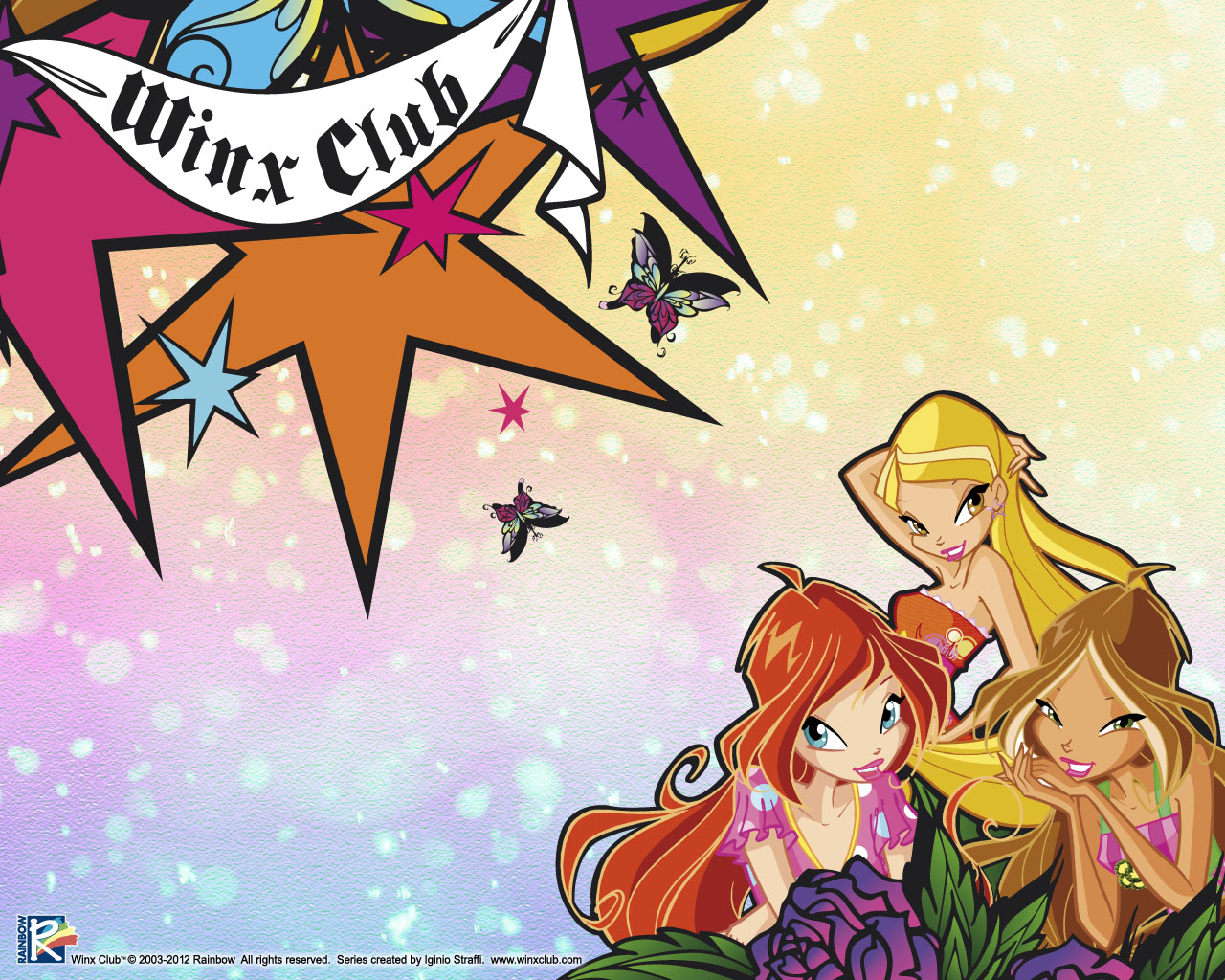 Nuevo fondo de pantalla oficial Bloom, Flora y Stella City Girl - Winx ...
