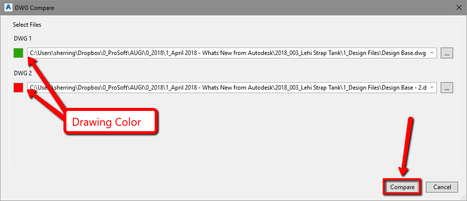 Compare DWG's in AutoCAD 2019!