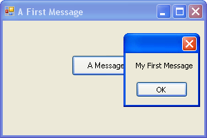 C# .NET LEARNING TUTORIALS: Adding C# Code to a Button and message box