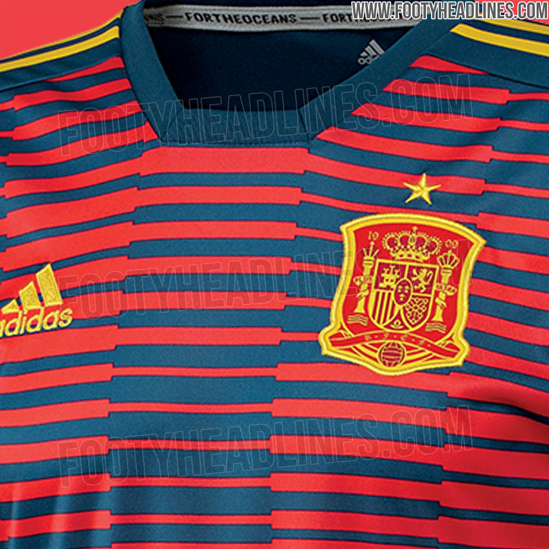 Adidas Parley Spain 2018 World Cup Pre-Match Jersey Leaked - Footy ...