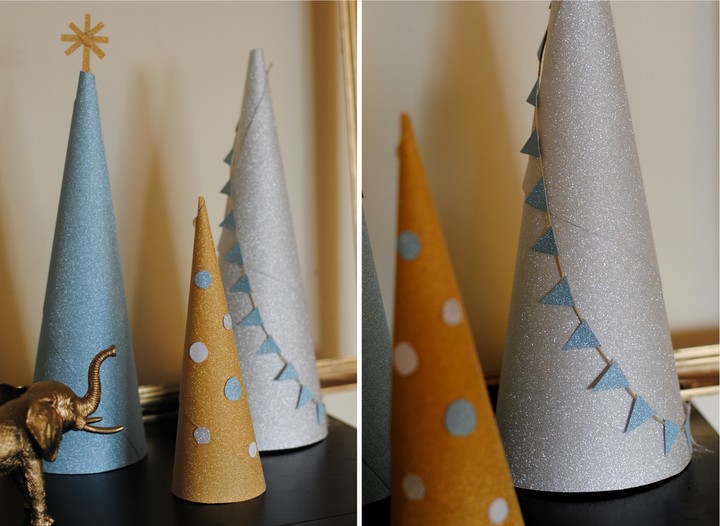 nest + venture: DIY: paper cone christmas trees