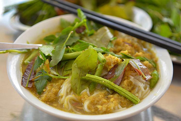 Khmer noodles (Num Bahn Jok) ~ Cambodia Foods