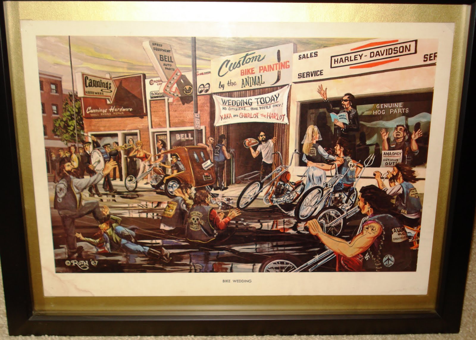 Nostalgia on Wheels: Dave Mann's "Bike Wedding" - Roth Biker Poster ...