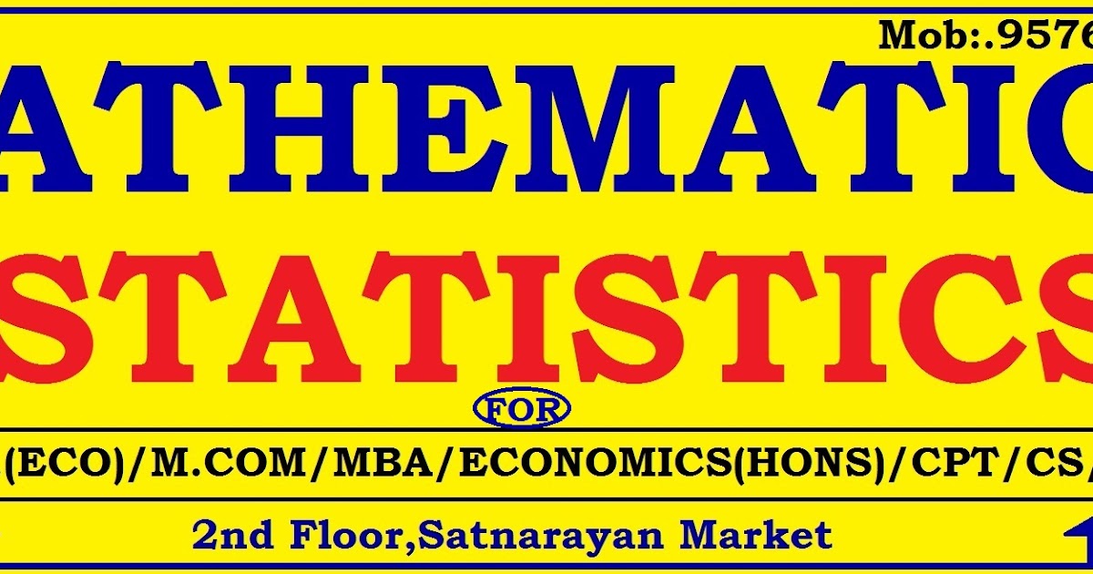 MATHEMATICS & STATISTICS: MATHS & STATS CLASSES FOR ALL LEVELS