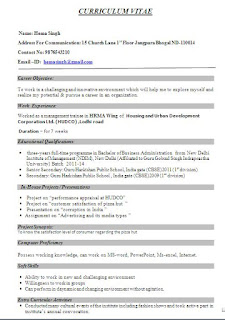 BBA Management Trainee Resume Format in Word Free Download