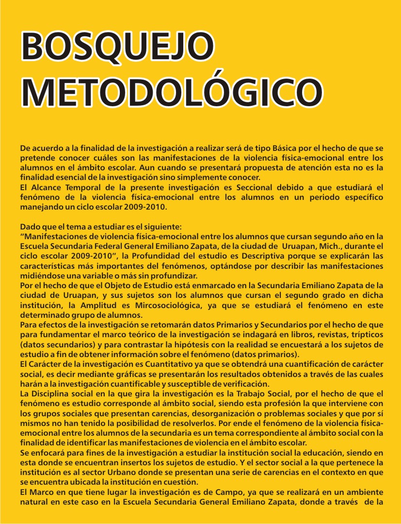 ¿cómo realizar mi proyecto de investigación?: Bosquejo Metodológico