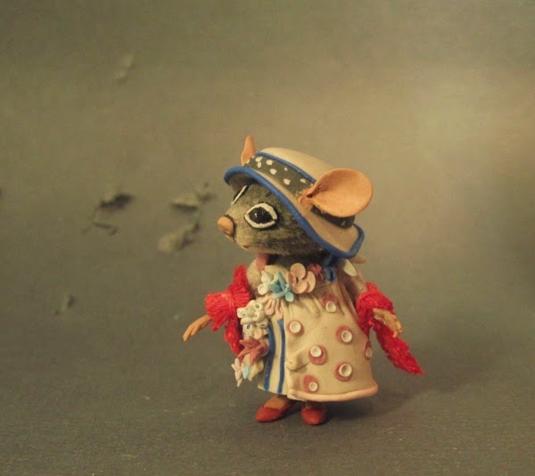 Aleah Klay Studio: Miniature Mouse sculpture one of a kind sculpture SOLD