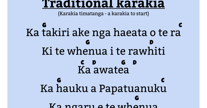 Ngā Ringa Āwhina: Traditional karakia