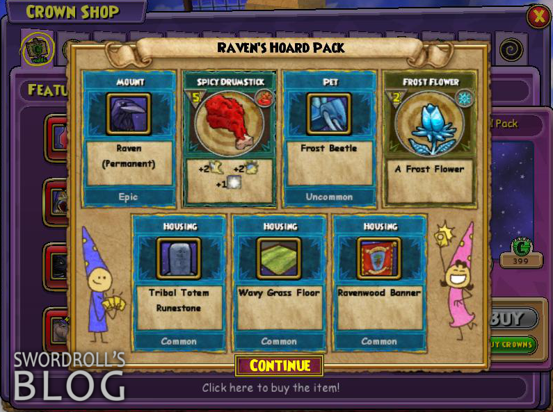Raven's Hoard Pack and "Unknown Pet Files" Update - Swordroll's Blog ...