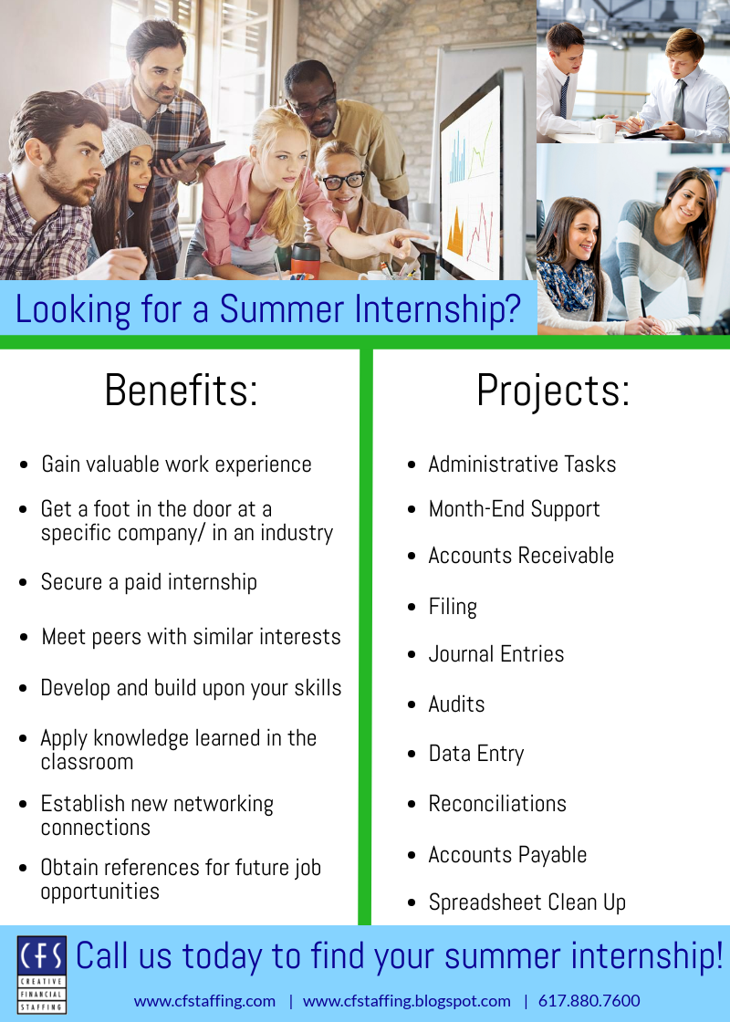 Creative Financial Staffing: Are you looking for the perfect internship ...