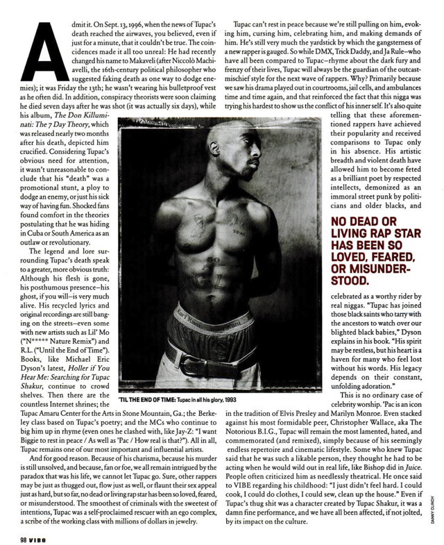 Hip-Hop Nostalgia: 2Pac "Until The End of Time" Postcard & Vibe Feature