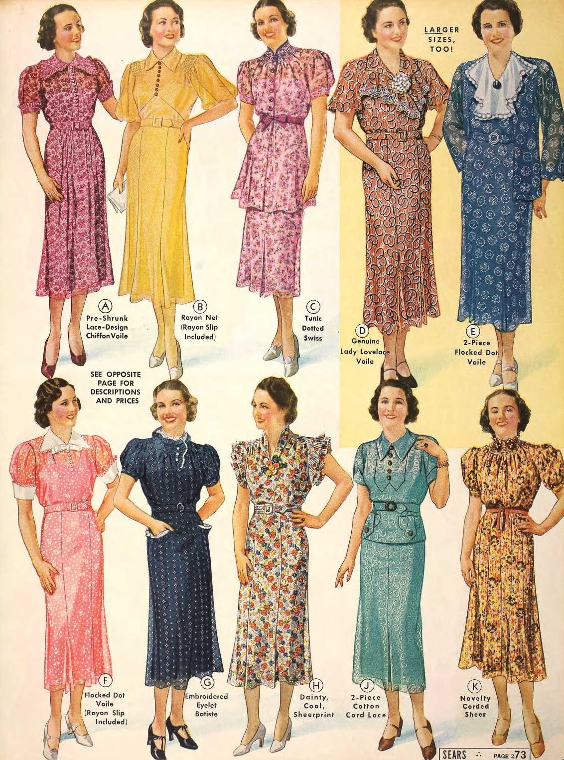 Snapped Garters: 1937 Fashions - IN COLOUR!