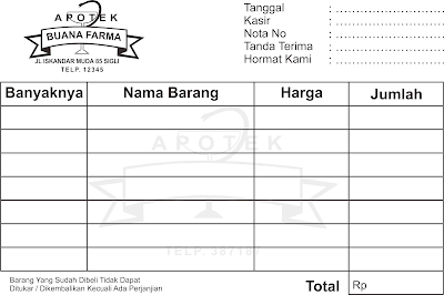 Download Desain NOTA Lengkap Format CorelDRAW CDR - Desain Free