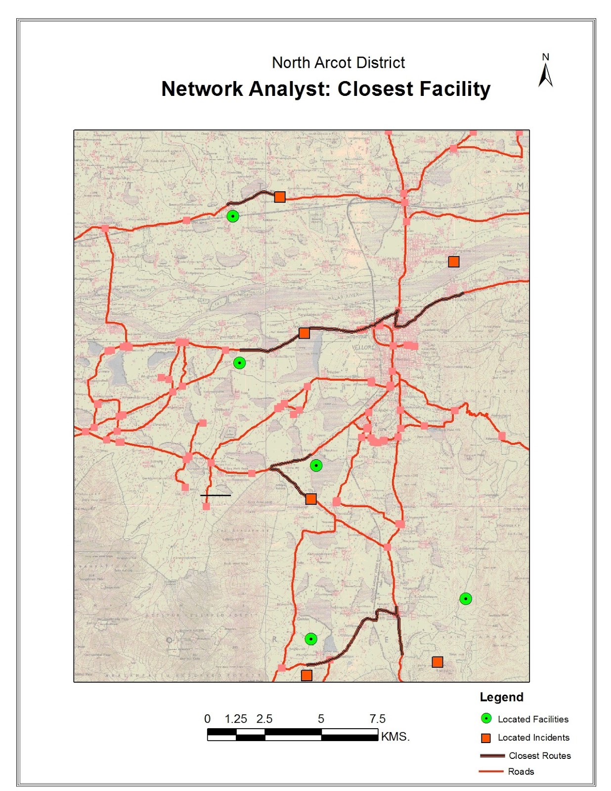 GIS Knowledge Repository : Network Analyst: Closest Facility