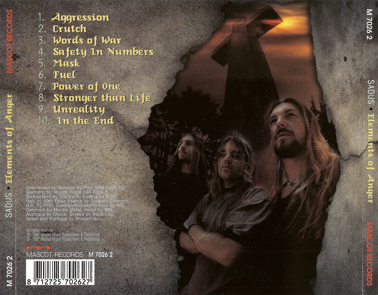 Cries from the Quiet World: Sadus "Elements Of Anger"