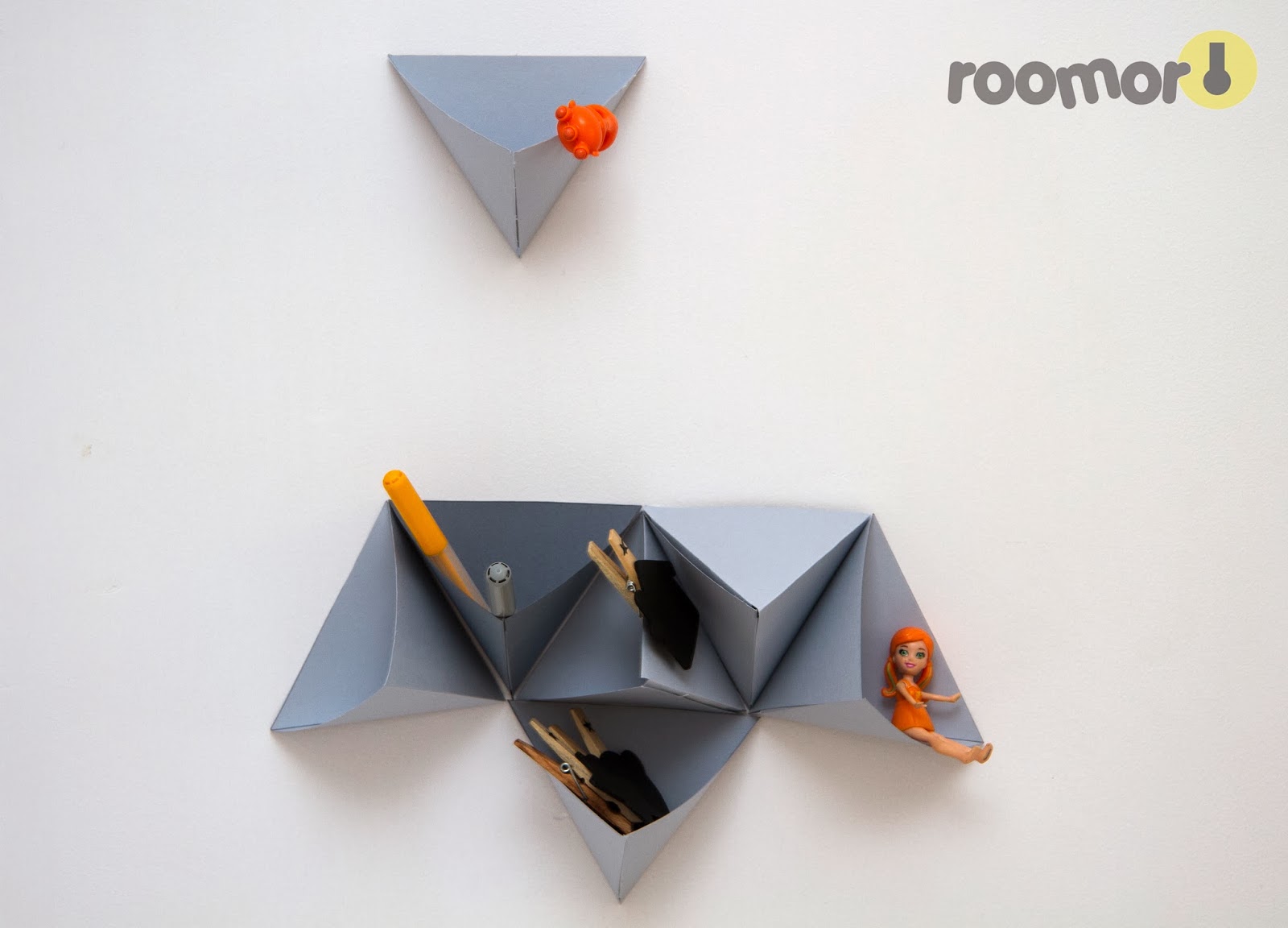 roomor!: Kieszonki ścienne - DIY/ Paper wall pockets - DIY