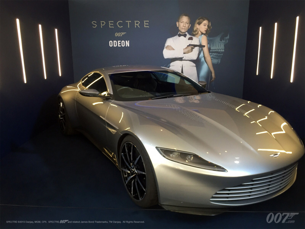007 TRAVELERS: ASTON MARTIN DB10 APPEARANCE: SPECTRE car at Odeon ...