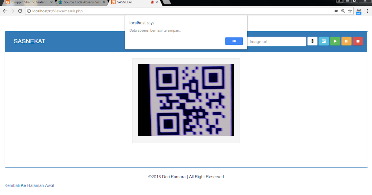 Source Code Absensi Siswa berbasis scan QR Code dengan Web Cam PHP dan MySQL ~ Sharing tentang ...