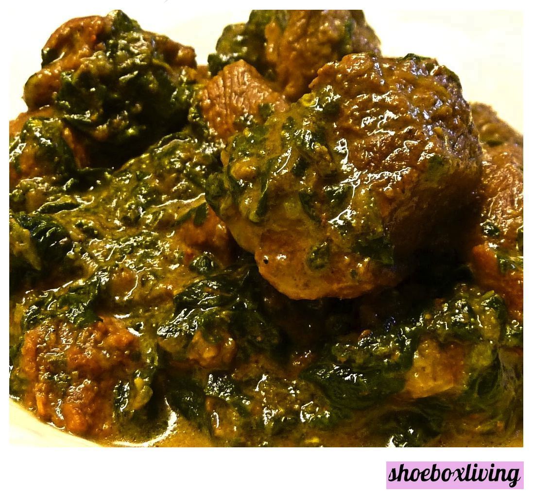 shoeboxliving: Saag Lamb