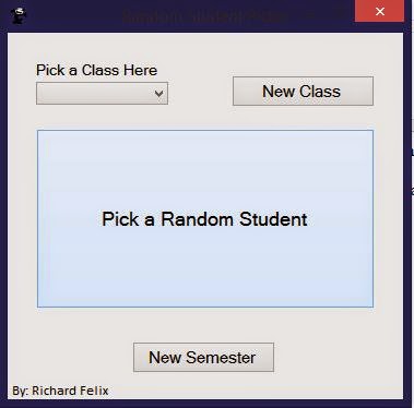 Richard Felix Creations: Random Student Picker App ( Windows PC )