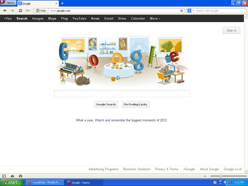 Tampilan Google di Akhir Tahun 2012 dan Awal Tahun 2013 ~ ryuzakifaiz