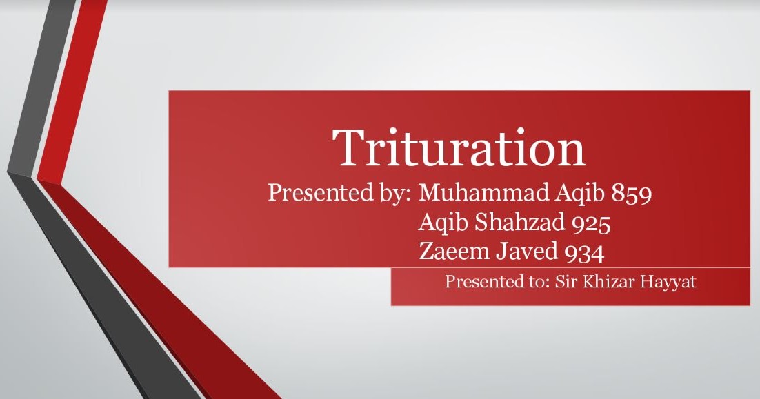 Trituration and its applications in pharmacy