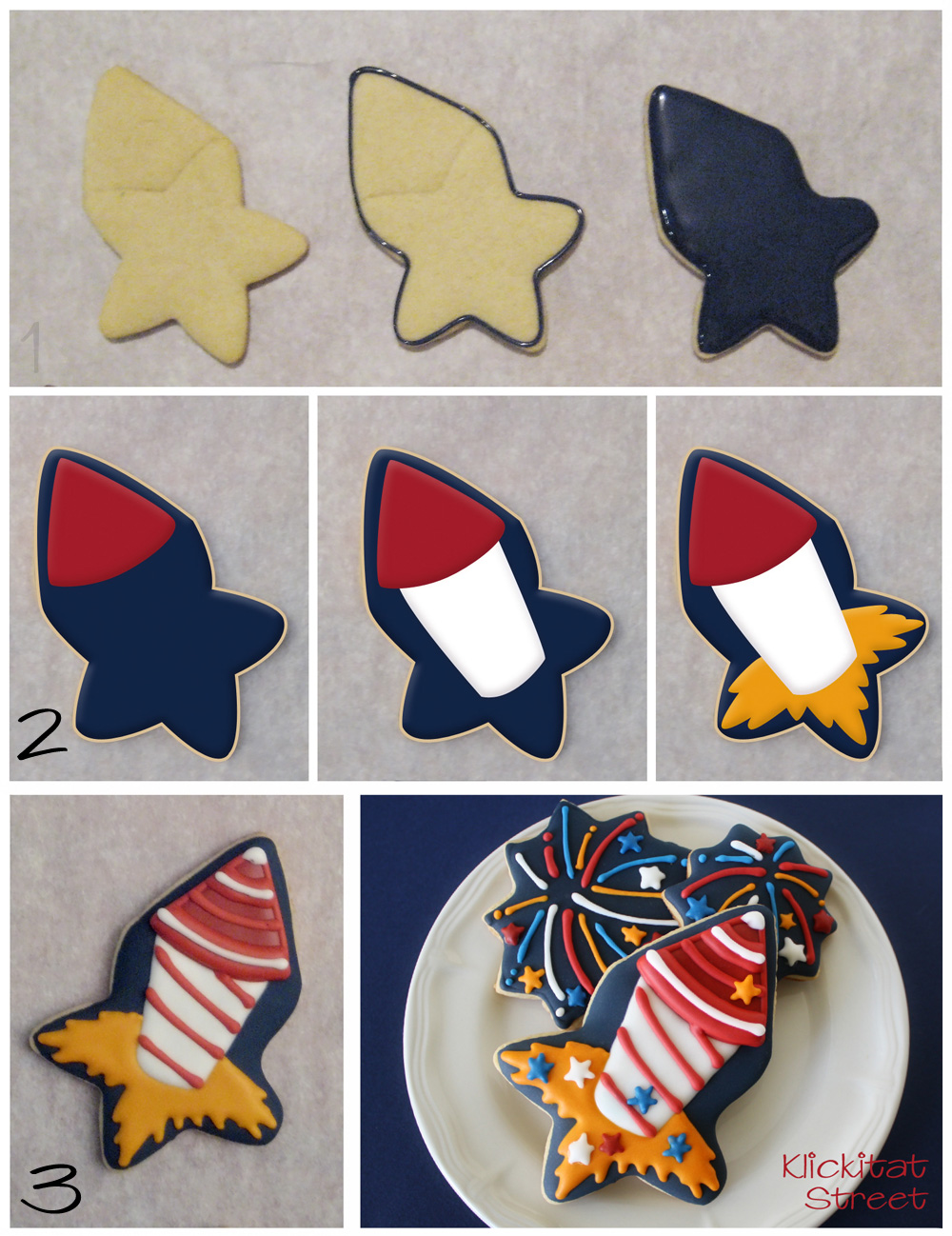 4th of July Rocket Cookies
