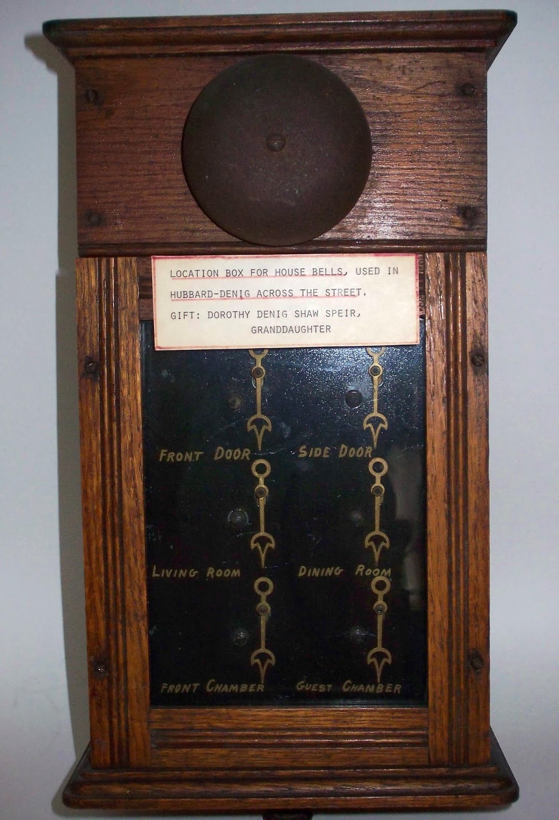 Sandusky History: Servants' Call Box from the Lester S. Hubbard Home