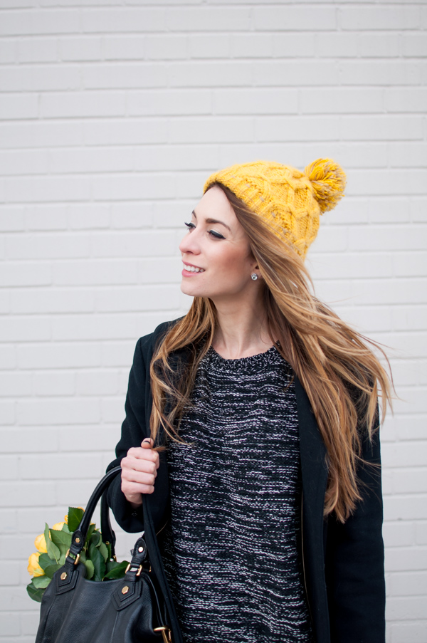 OOTD - Black Over Coat + Mustard Accents | La Petite Noob | A Toronto ...