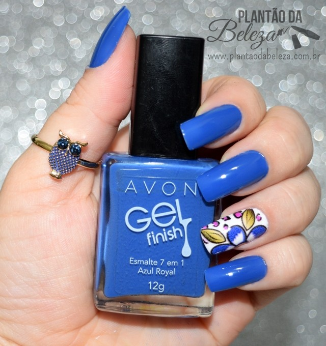 Chiqueza de Unha: Azul Royal - Avon Gel Finish + Película da Chiqueza ...